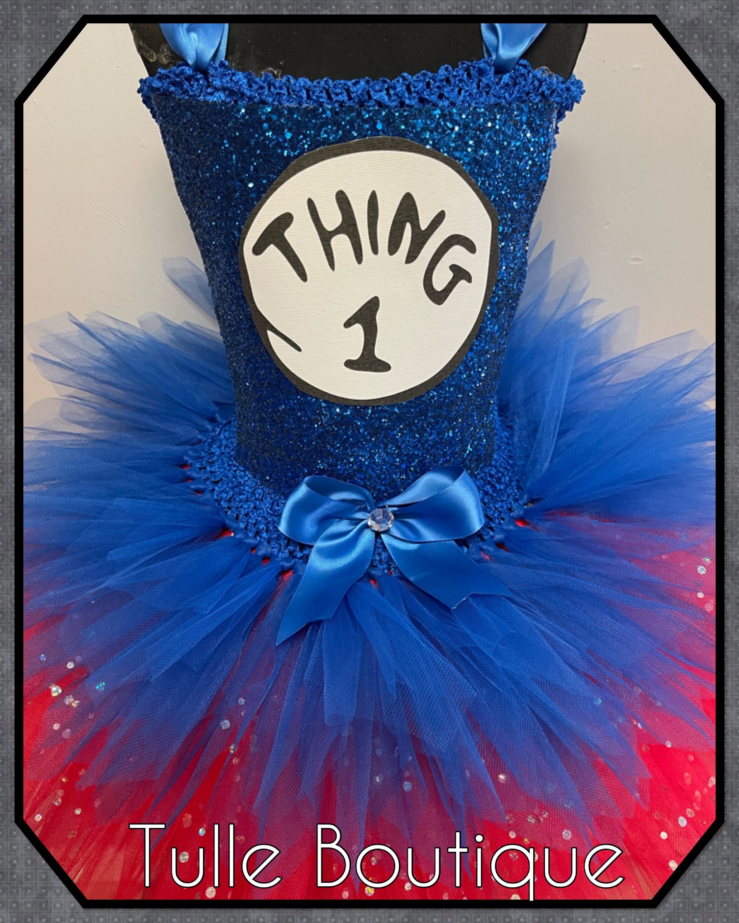 Girls Thing 1 Tutu Dress Book Day Costume Tutu Outfit - Etsy