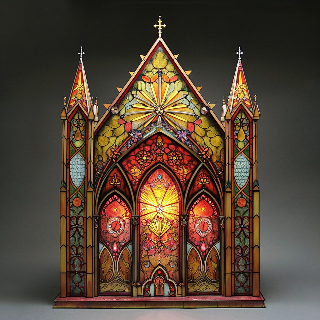 Hand Drawn Glass Altar Ensemble - Etsy