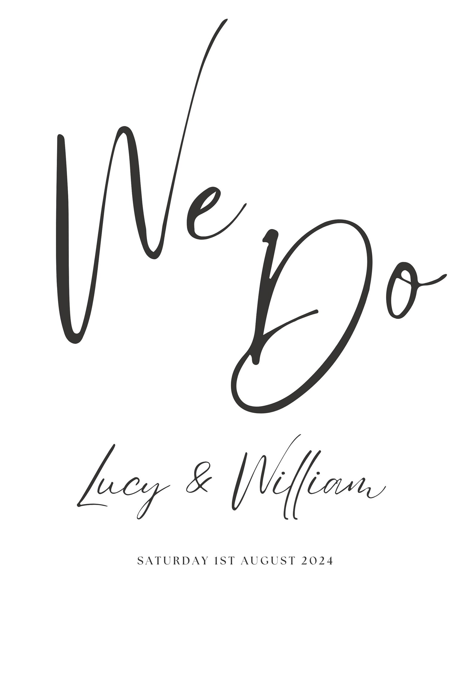 We Do! Wedding Sign. Wedding Welcome Sign. Personalised Wedding Signage ...
