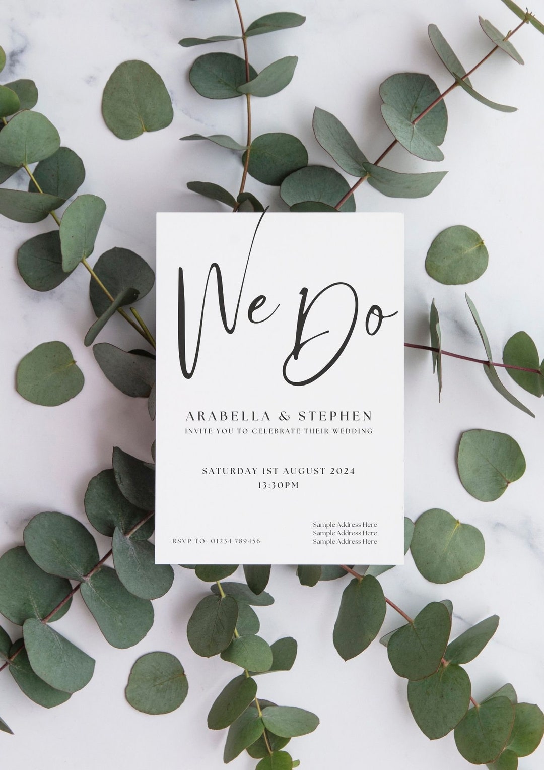 We Do Wedding A5 Invitations. Personalised. - Etsy