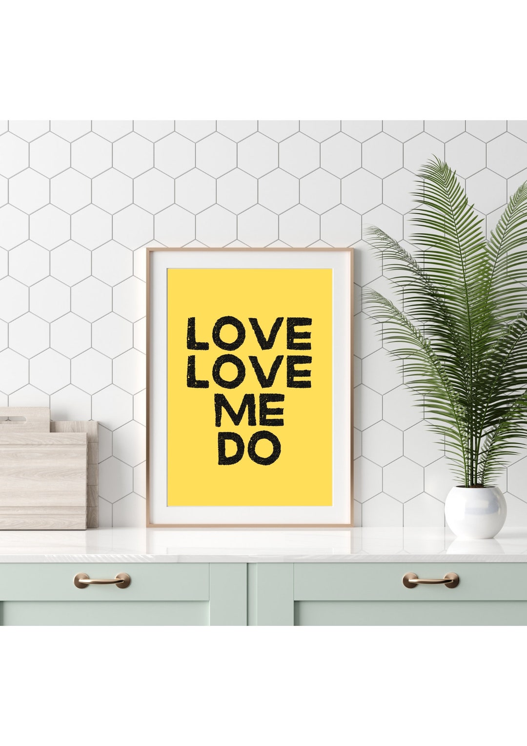 Love Love Me Do. the Beatles Lyrics. Modern Wall Art. Frameless Print ...