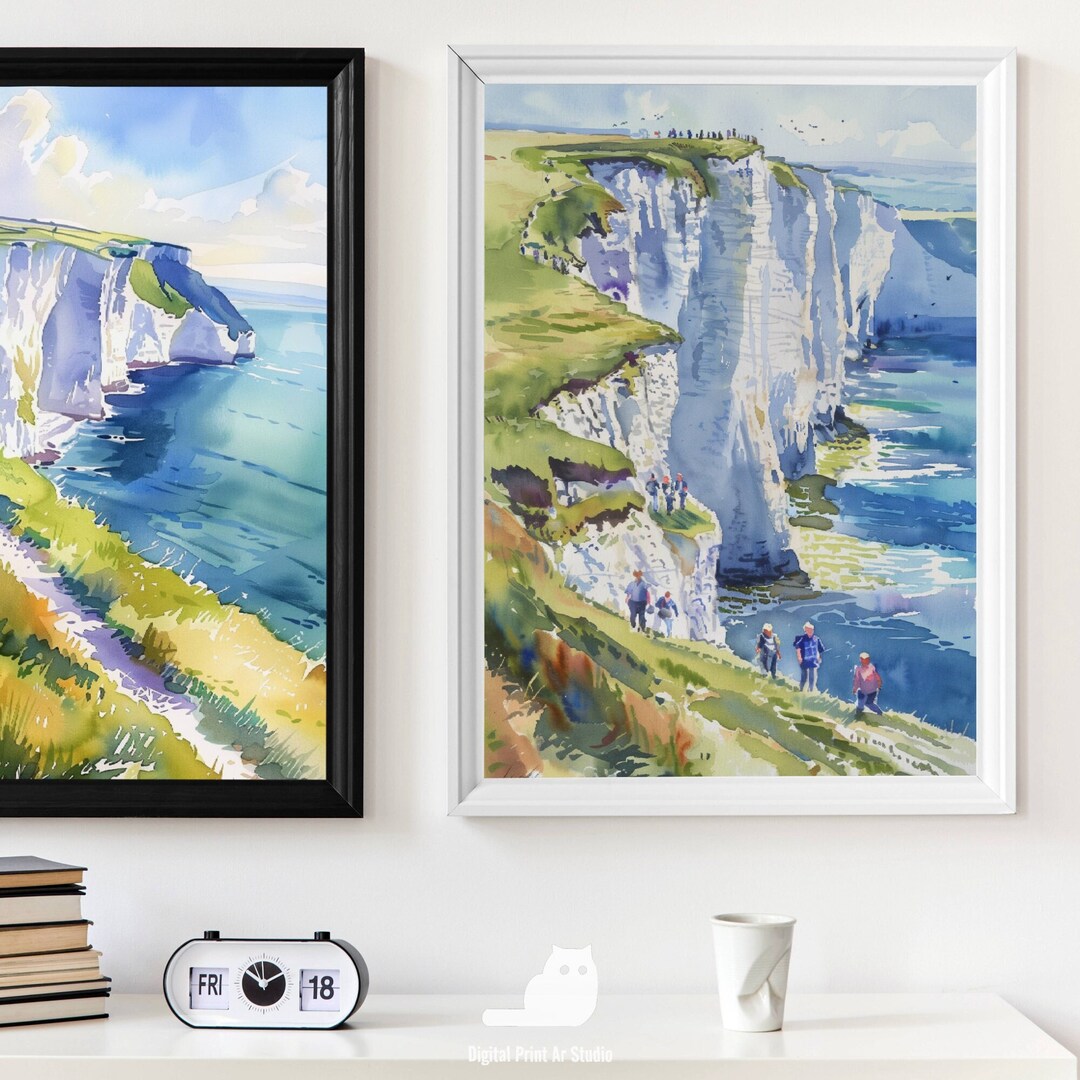Cliff and Sea Bundle of 4 2, Digital Print, Wall Decoration, Landscape ...