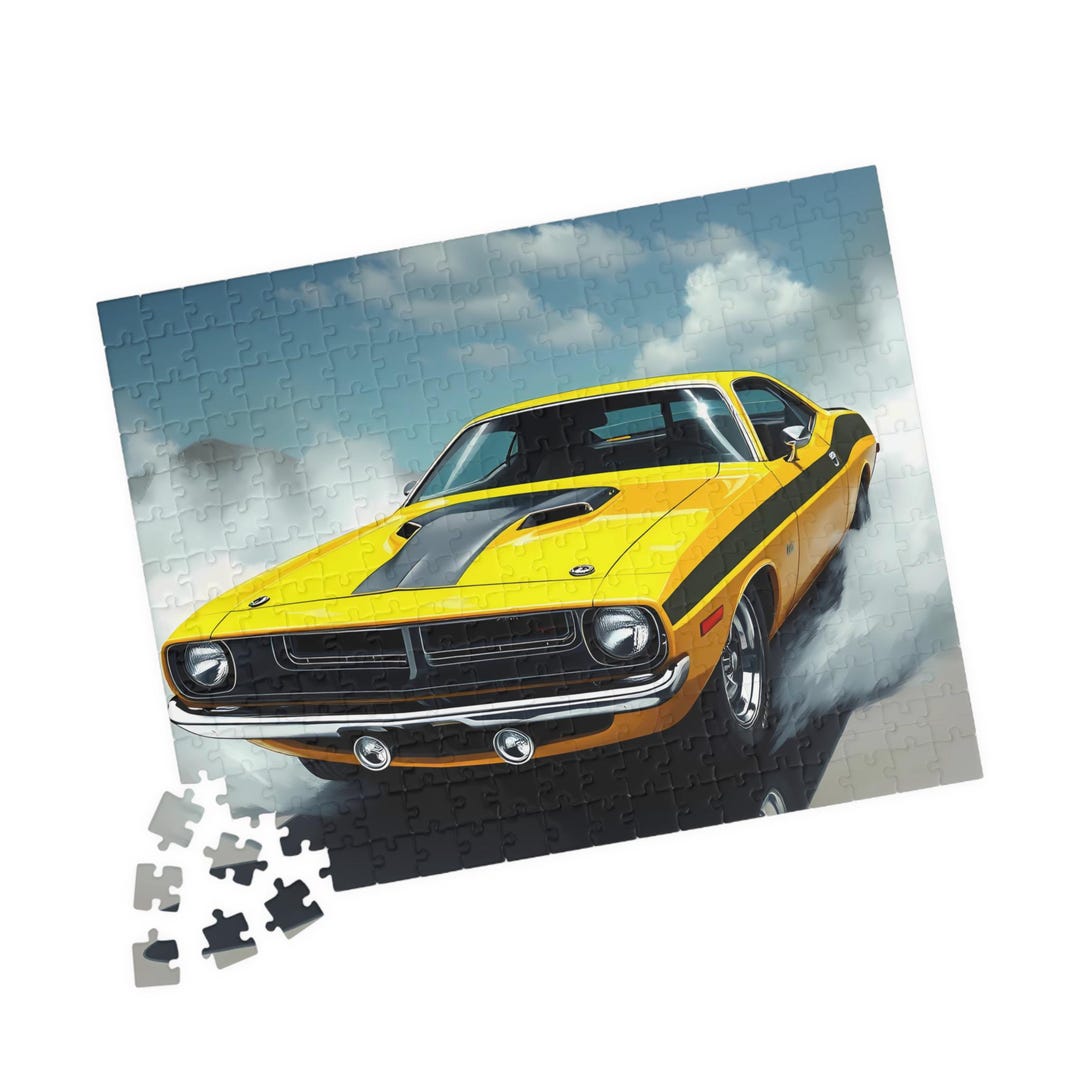 1970 Plymouth Barracuda Jigsaw Puzzle 252, 520, 1014 Iconic Muscle Car Classic Muscle Car Puzzle ...