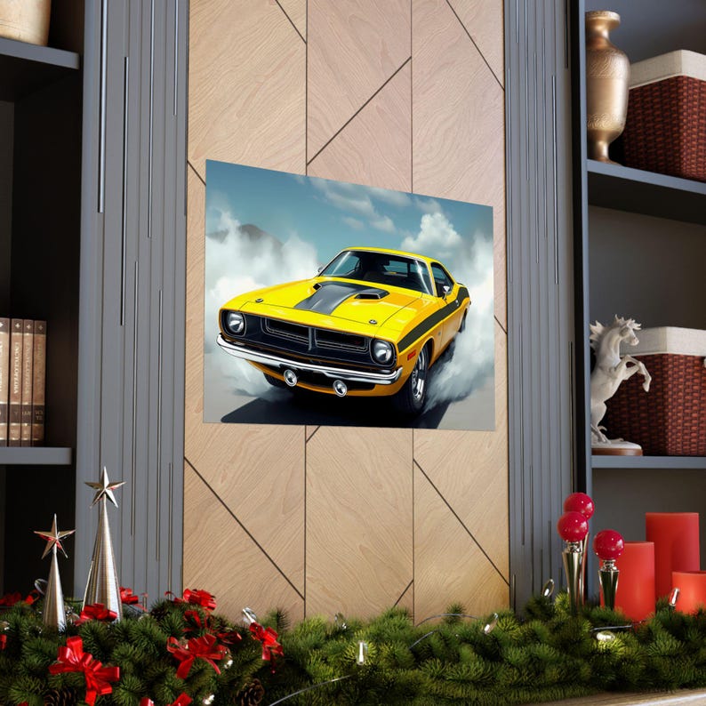 1970 Plymouth Barracuda Poster – Iconic Muscle Car Wall Art for Classic ...