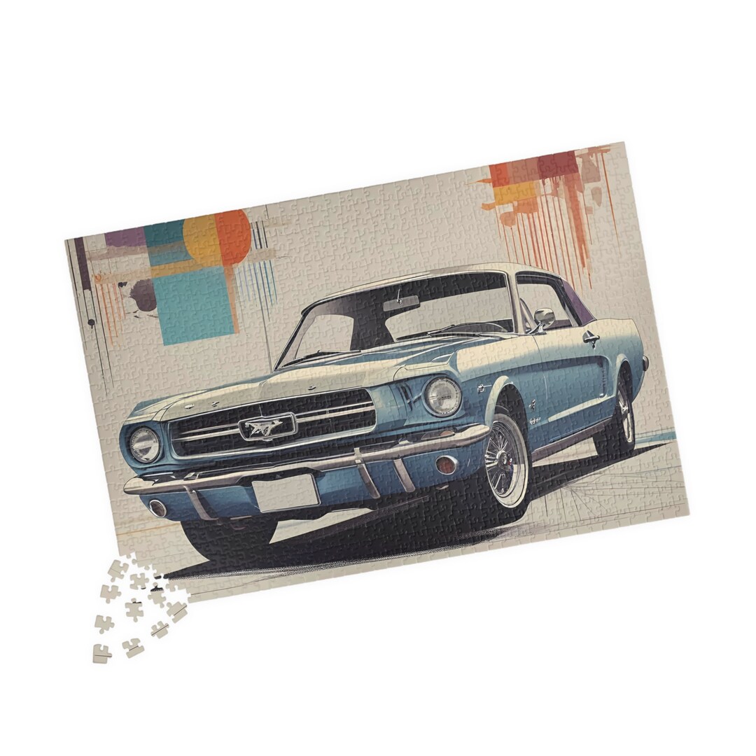 Blue 1967 Ford Mustang- Jigsaw Puzzle (1014-piece) - Iconic Muscle Car ...