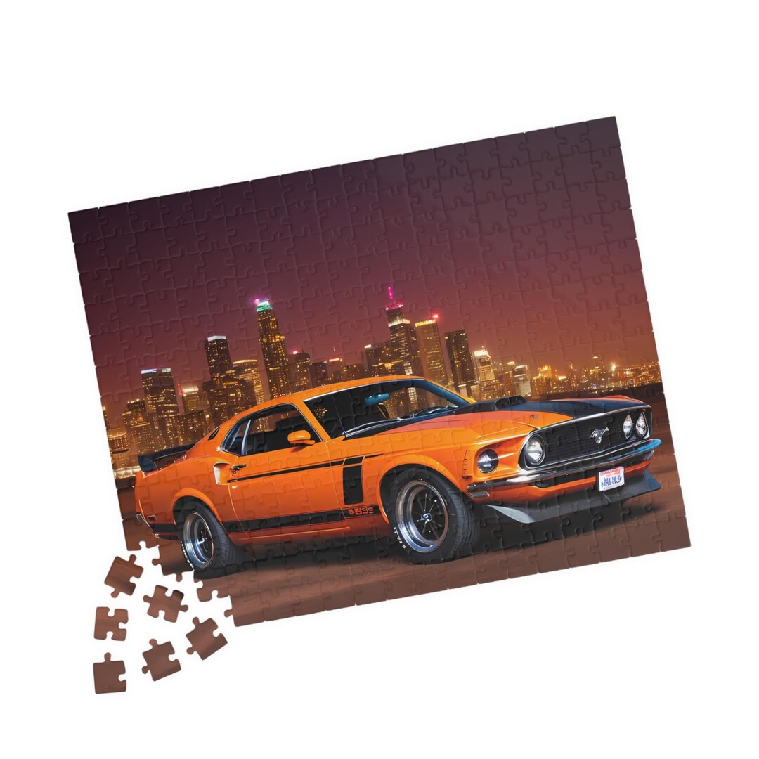 1969 Ford Mustang Boss Jigsaw Puzzle 252, 520 Iconic Muscle Car Vintage ...