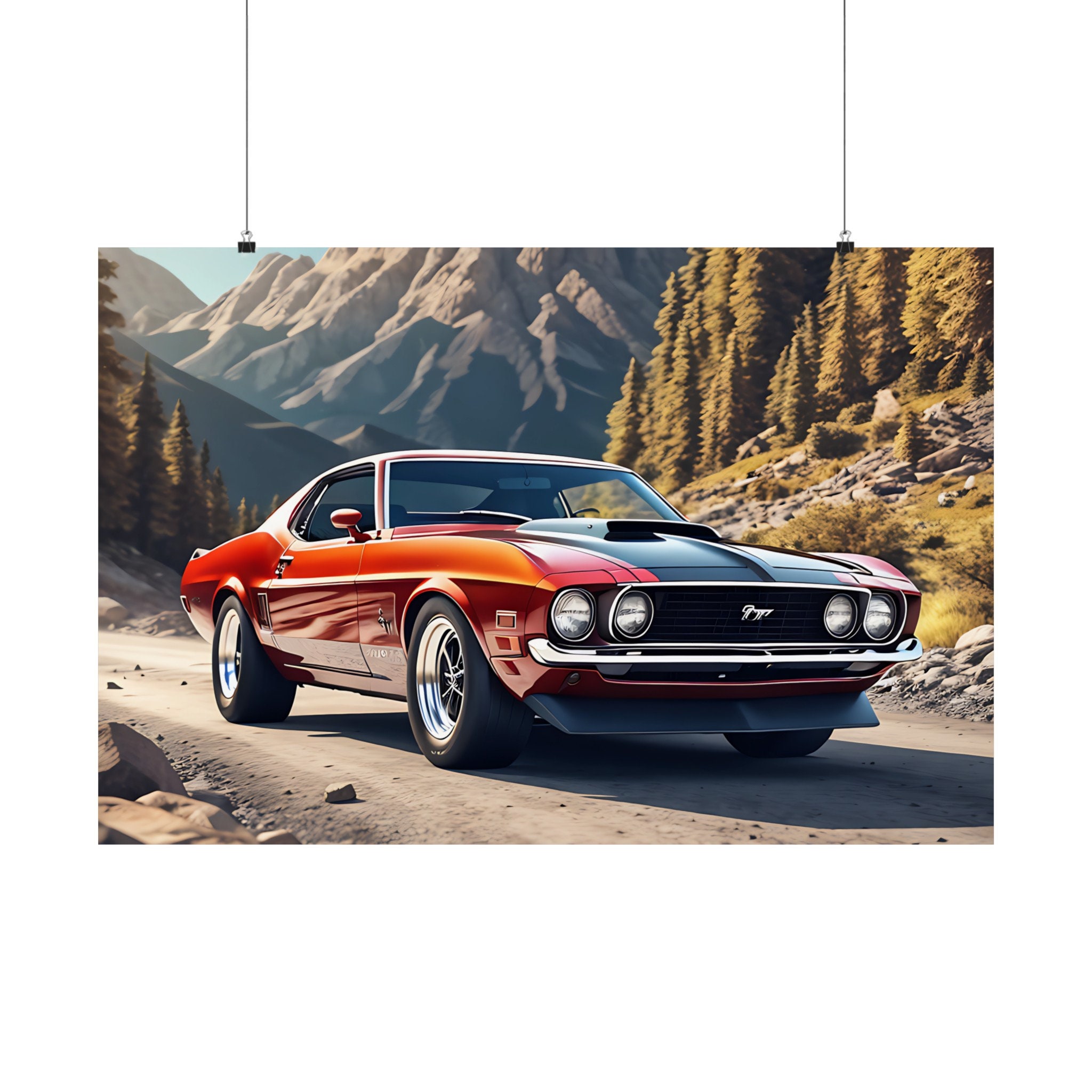 1971 Ford Mustang Mach 1 Matte Horizontal Posters Home Decoration Wall ...