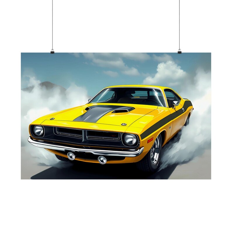 1970 Plymouth Barracuda Poster – Iconic Muscle Car Wall Art for Classic ...