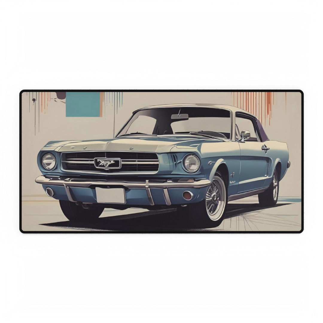 Blue 1967 Ford Mustang Desk Mats - Classic Car- Muscle Car - Office ...