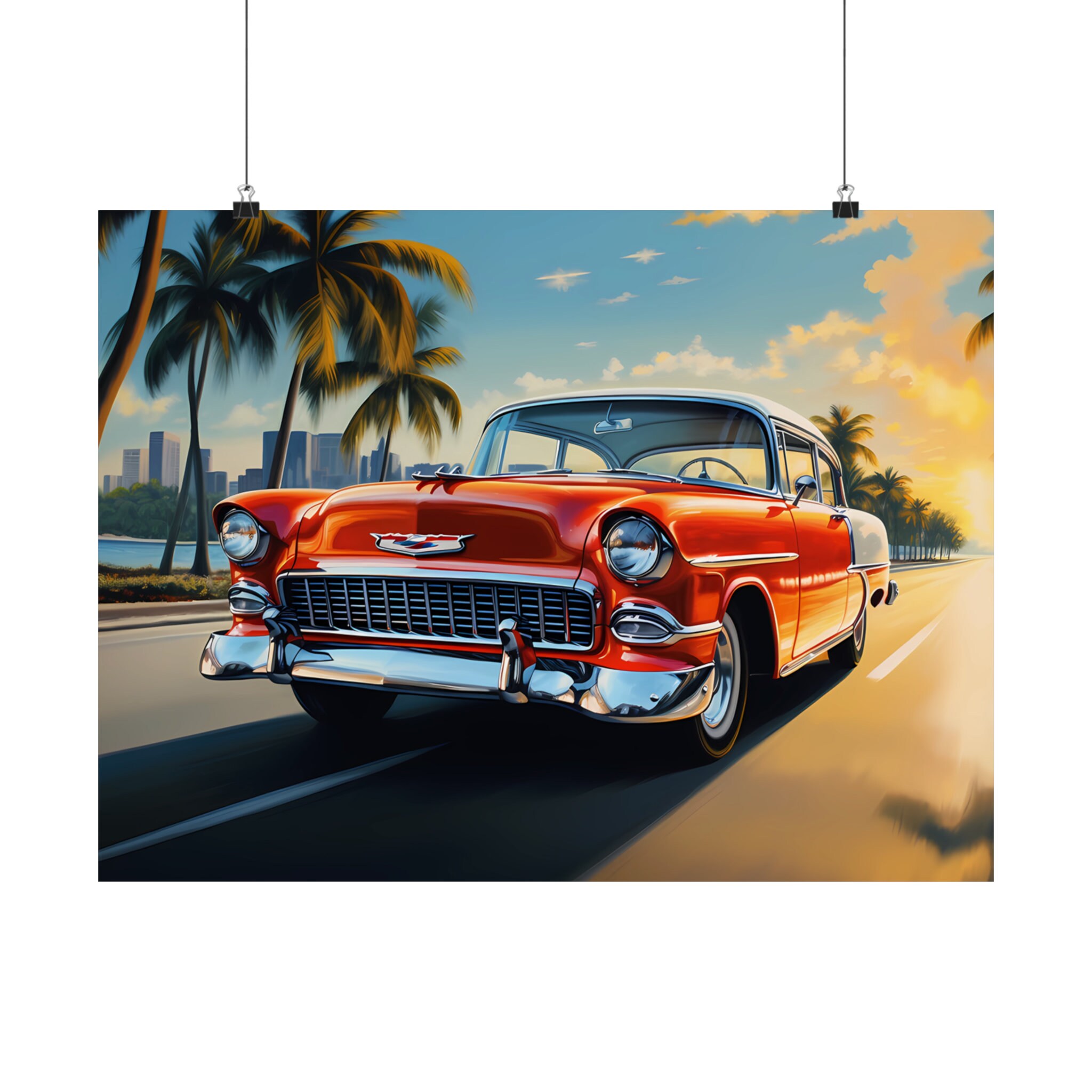 1955 Chevy Bel Air Matte Horizontal Posters - Home Decoration - Wall ...