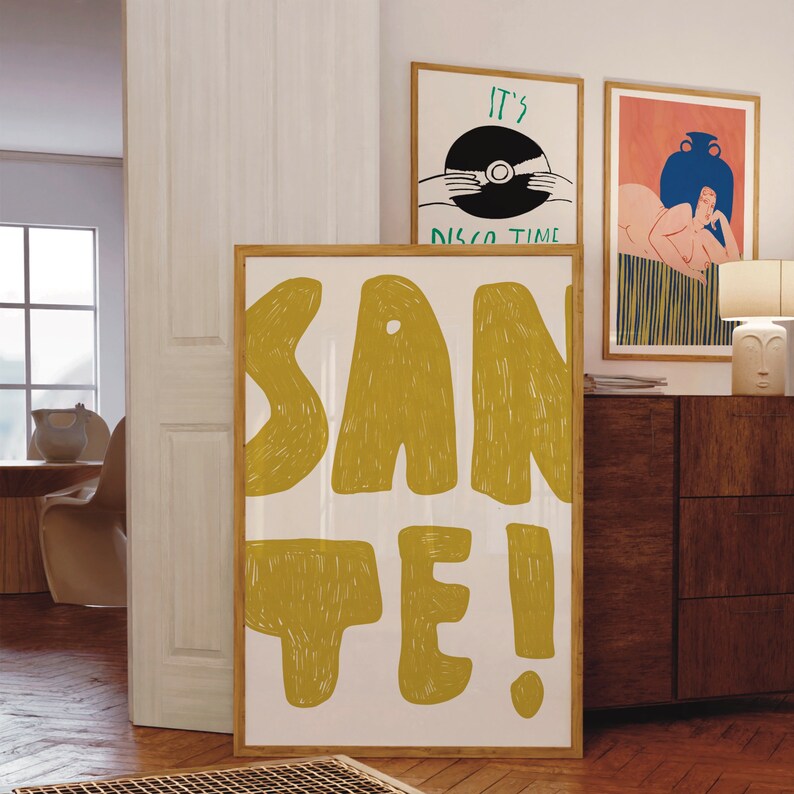 Sante Poster, French Style Prints, Trendy Art for Living Room ...