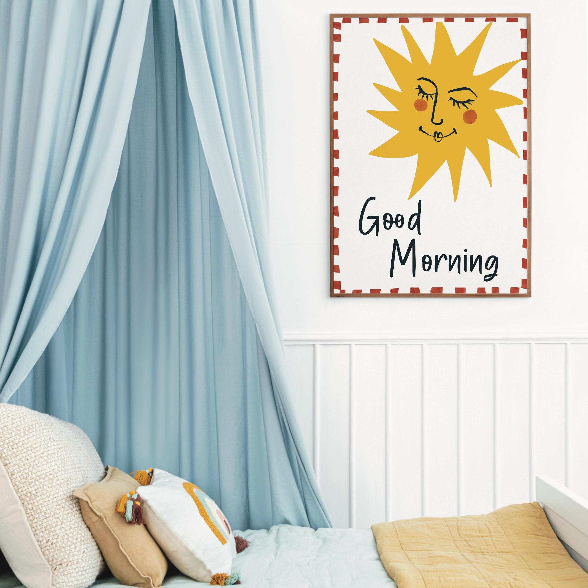 Good Morning Sun Print, Whimsical Prints, Vintage Magical Nursery Art ...