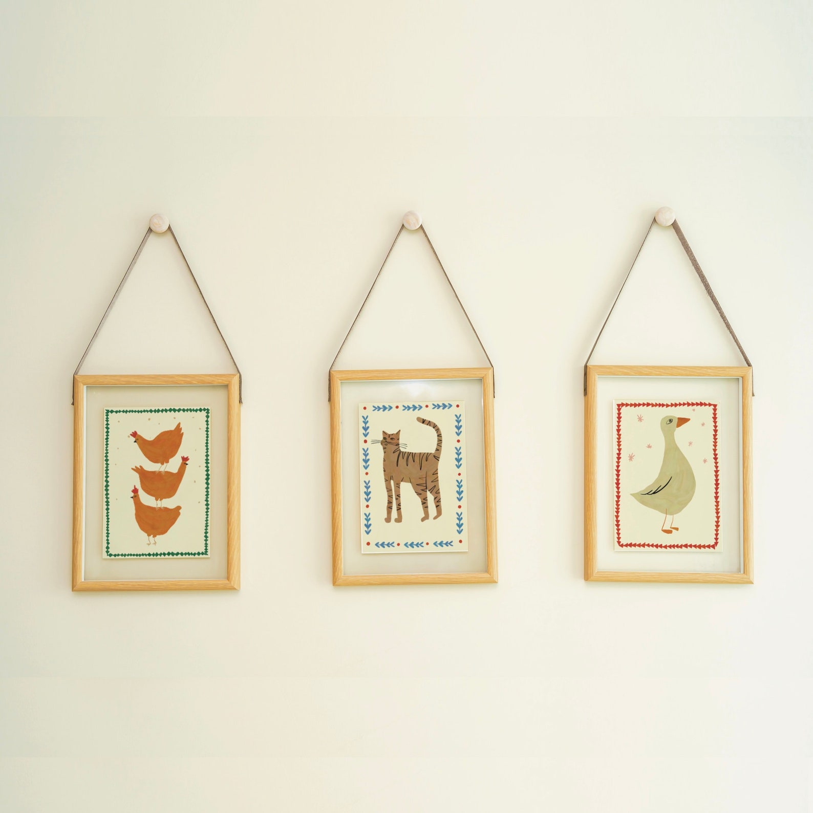 Cottage Core Wall Art, Chicken Print, Farmhouse Wall Decor, Boho ...