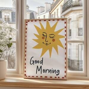 Good Morning Sun Print, Whimsical Prints, Vintage Magical Nursery Art ...
