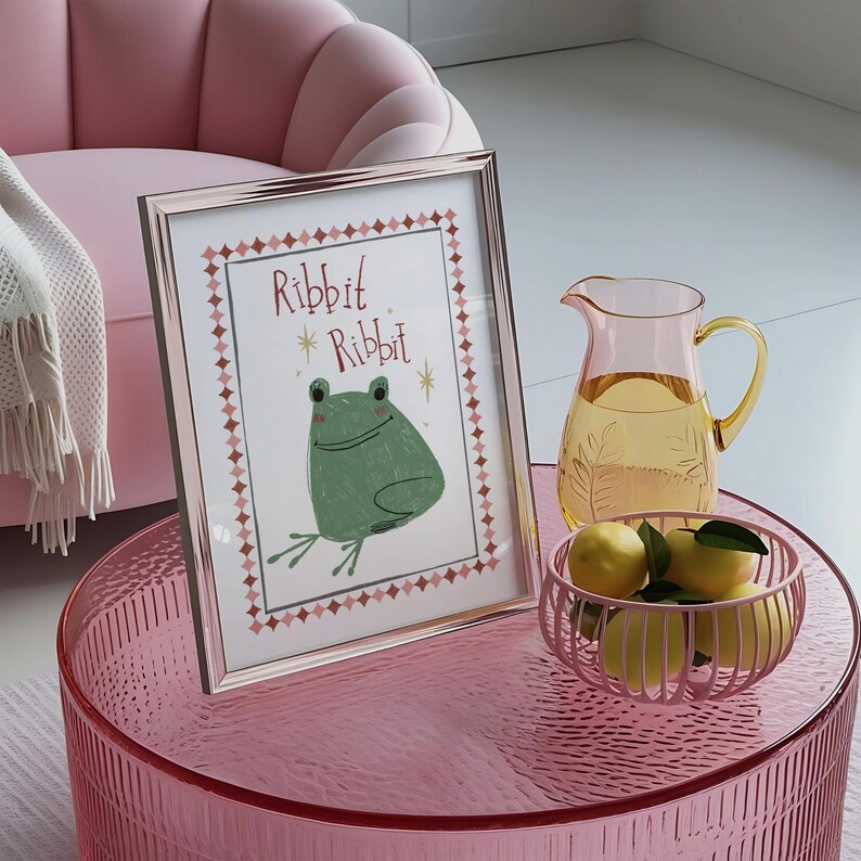 Funny Frog Print, Whimsical Animal Prints, Vintage Magical Nursery Art ...