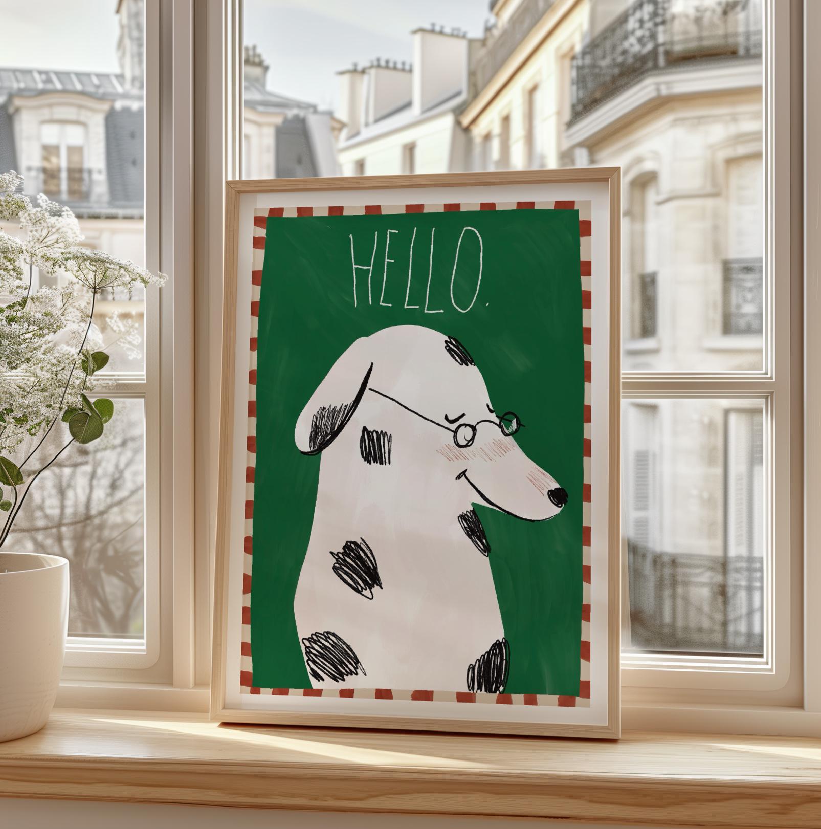 Funny Dog Print, Whimsical Animal Prints, Vintage Nursery Art, Playful ...