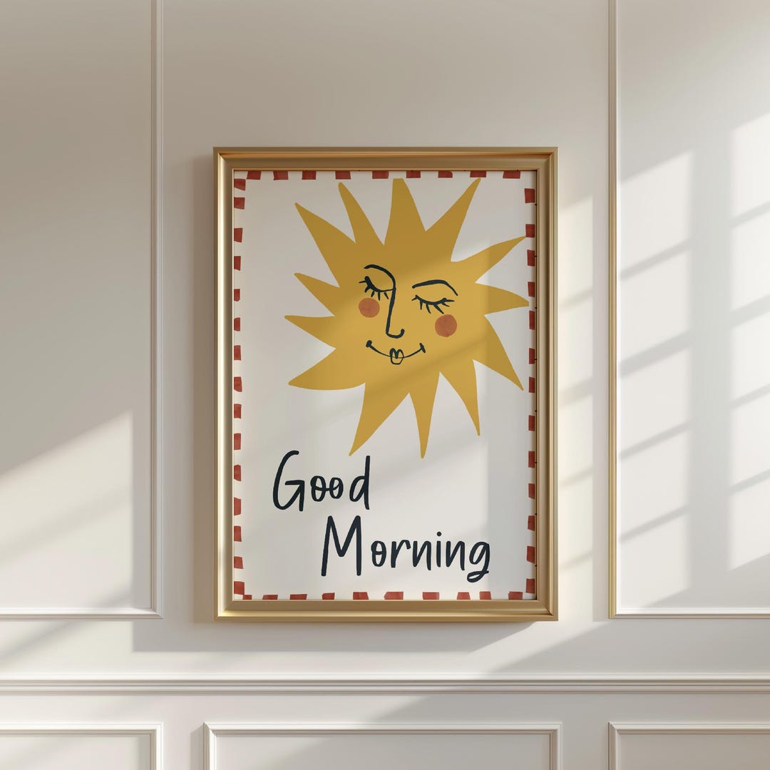 Good Morning Sun Print, Whimsical Prints, Vintage Magical Nursery Art ...