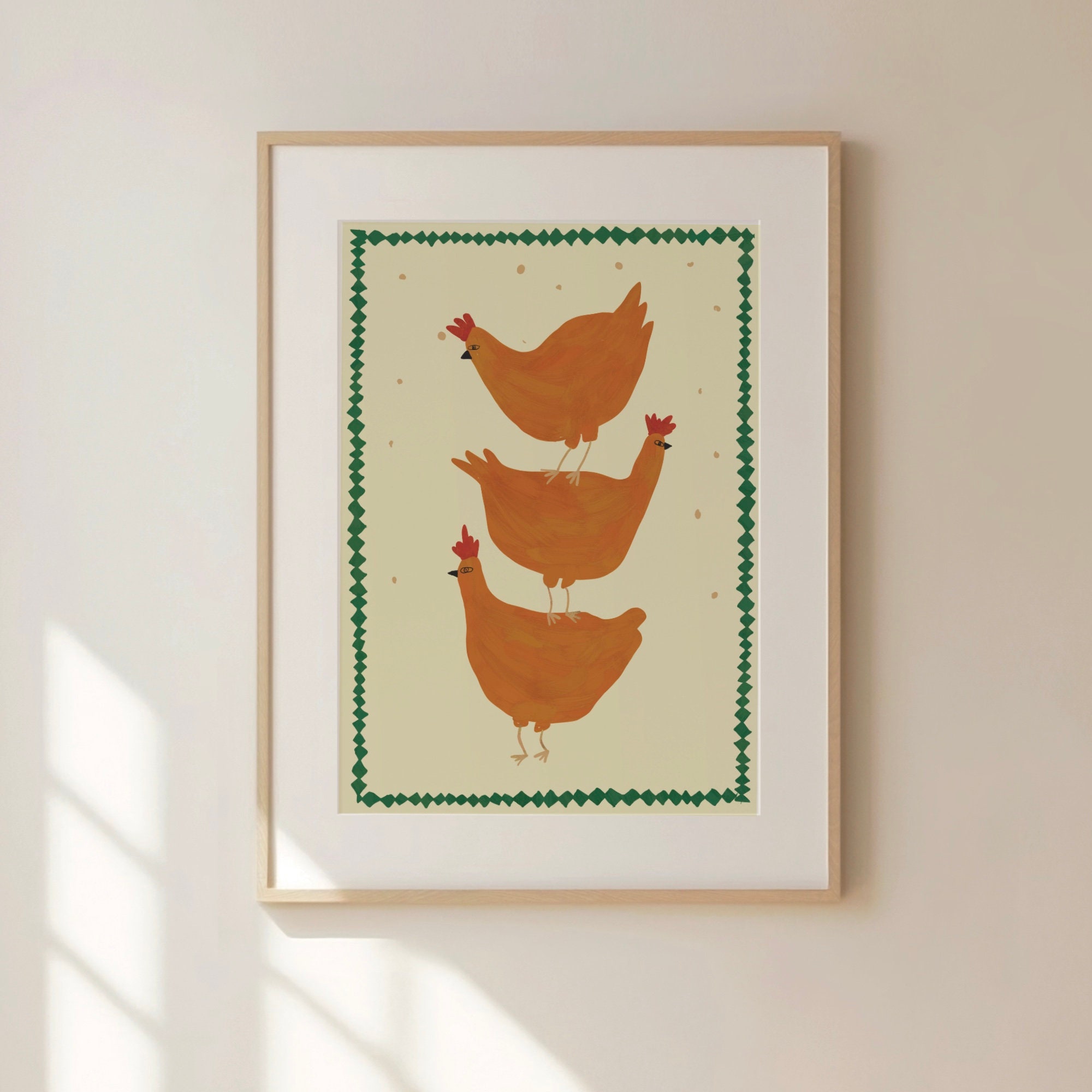 Set of 3 Farm Animals Print, Art Bundle Children Bedroom, Vintage ...