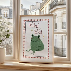 Funny Frog Print, Whimsical Animal Prints, Vintage Magical Nursery Art ...