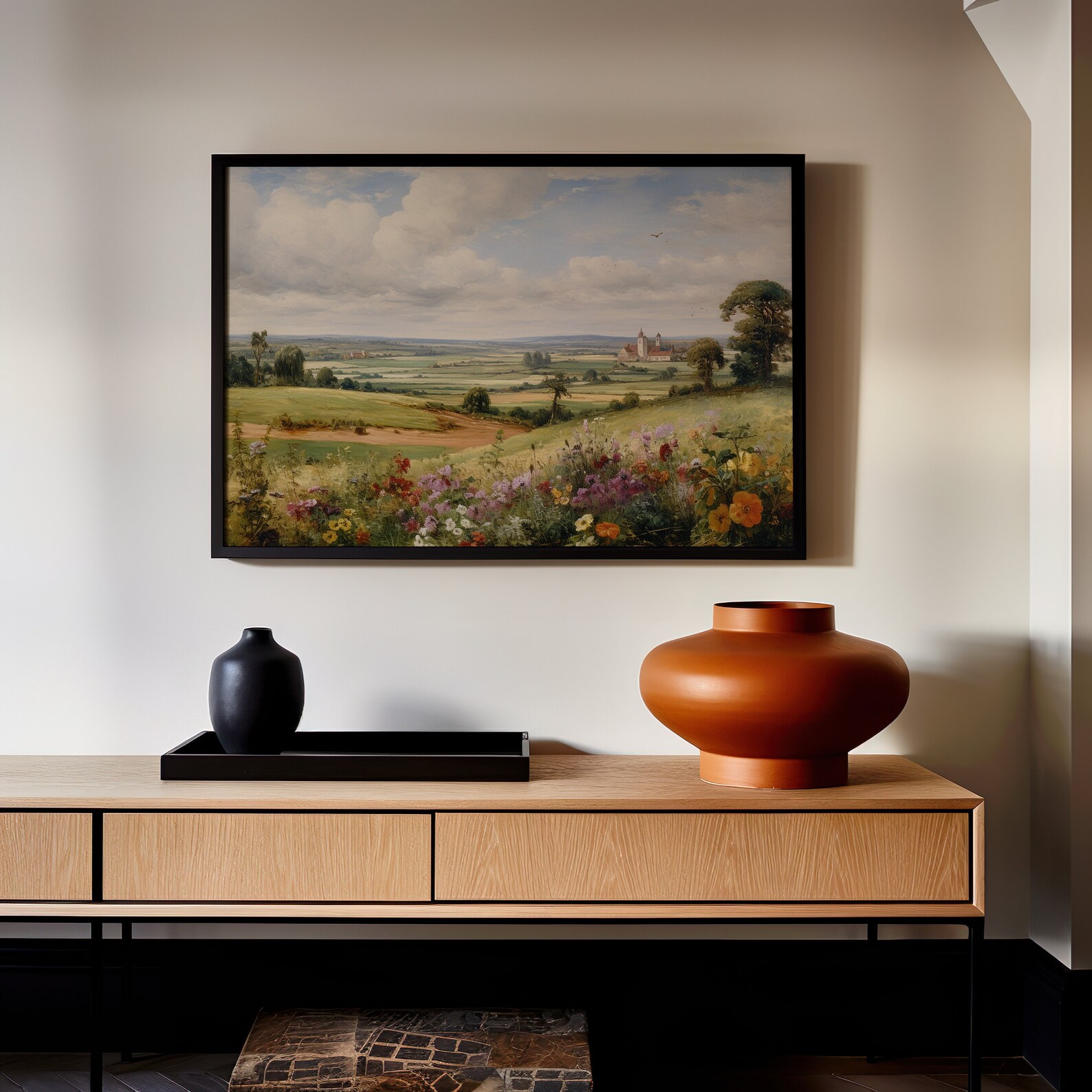 Printable Oil Painting, Renaissance Landscape Art Scene, Digital ...