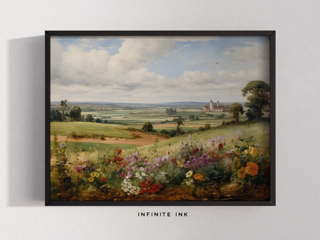 Printable Oil Painting, Renaissance Landscape Art Scene, Digital ...