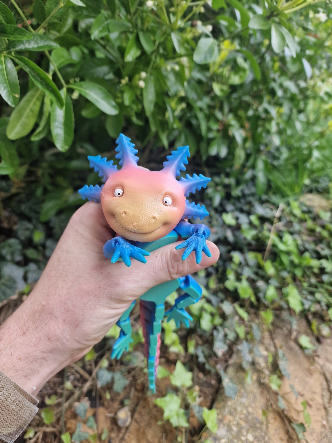 3d Printed Axolotl Articulated Fidget Lizard Tiktok - Etsy