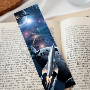 Bookmarks Space Rockets, Digital Print, Stationery for Book, Gift ...