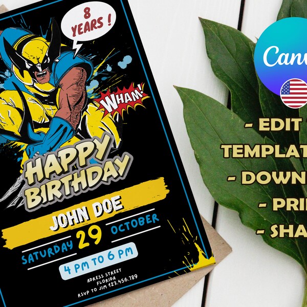 Wolverine Birthday - Etsy