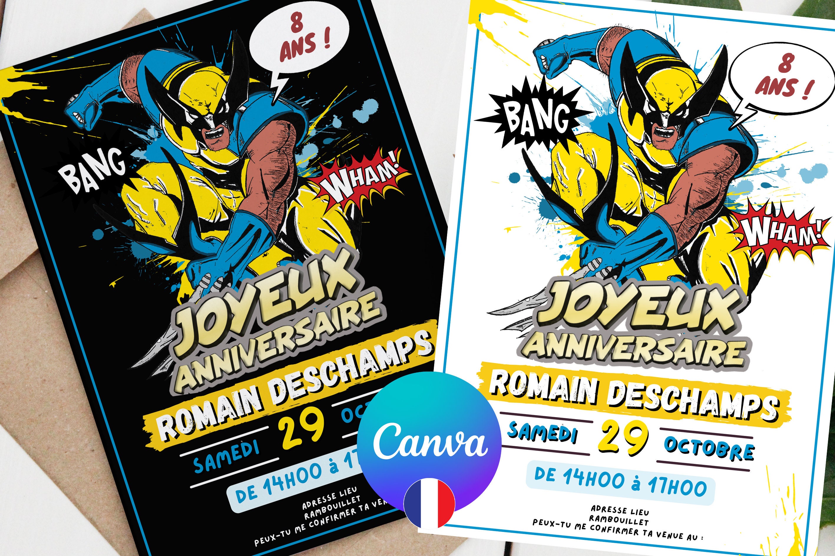 Xmen Wolverine Birthday Invitations Custom Wolverine