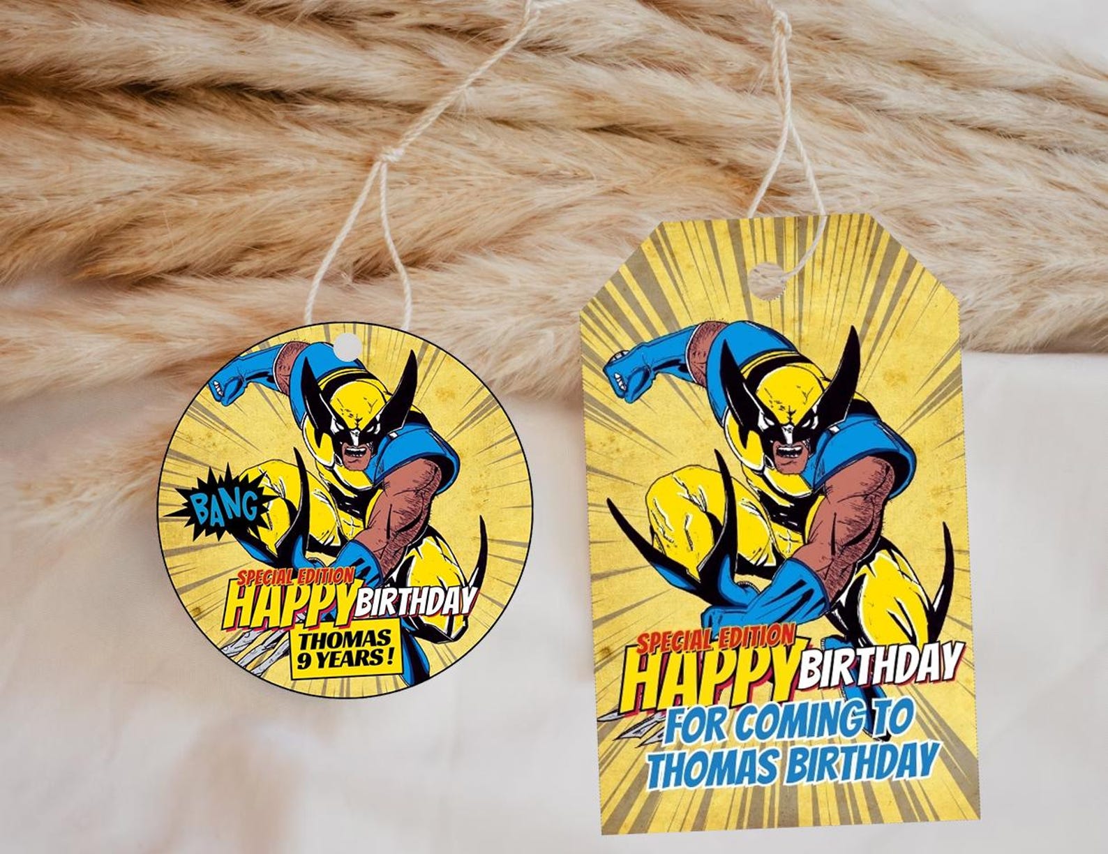 Wolverine Birthday Pack, Editable Kids Birthday Party Card Invitation ...