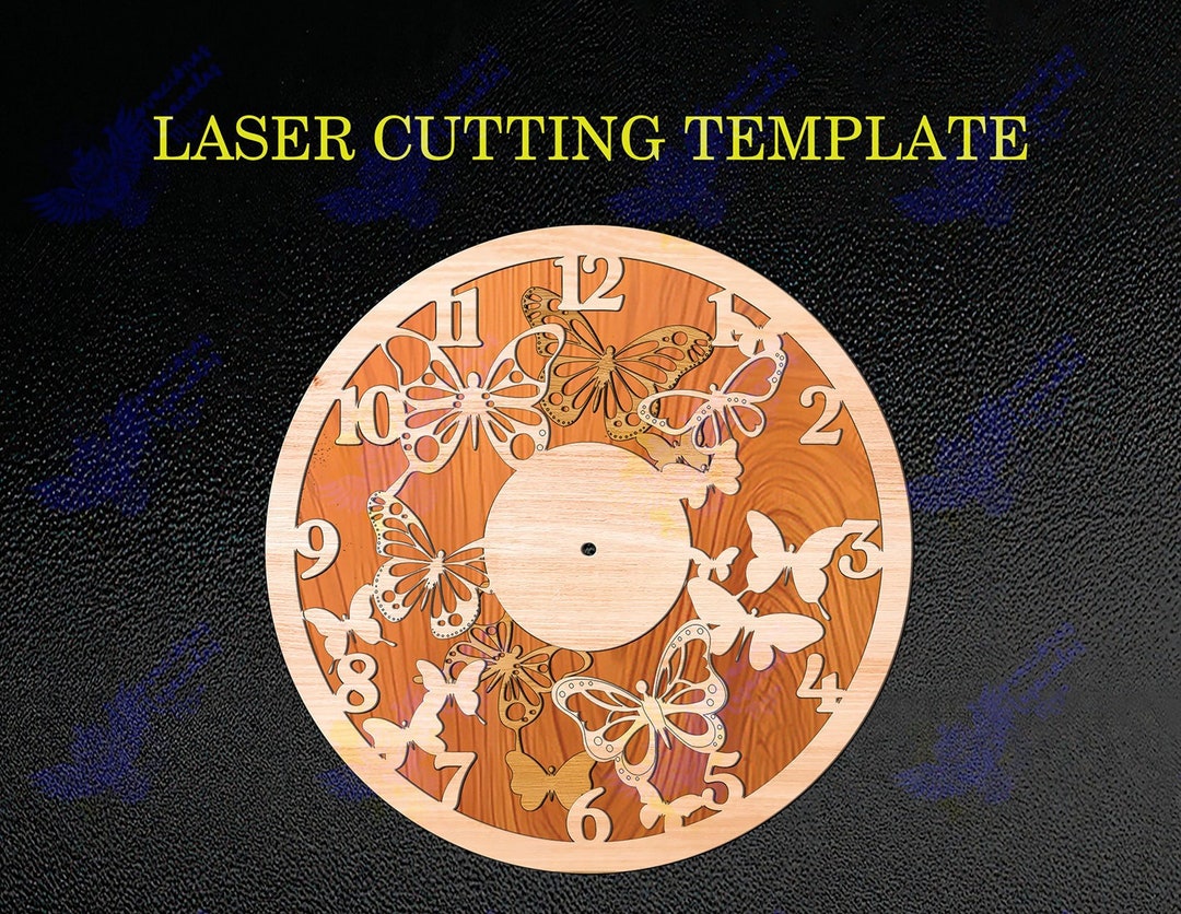 Butterflies Clock Svg, Butterflies Art, Layered Clock Butterflies Wall ...