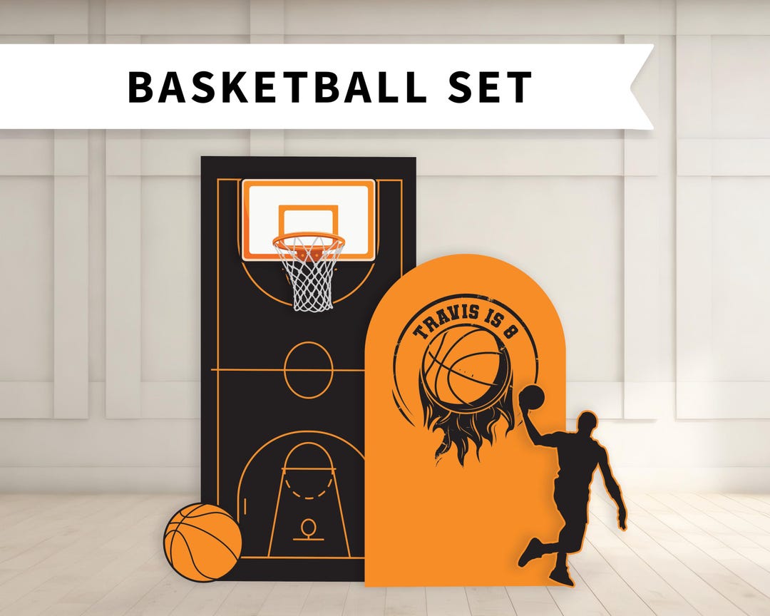 Basketball Birthday Backdrop: Large Foam Board With Stand - Etsy
