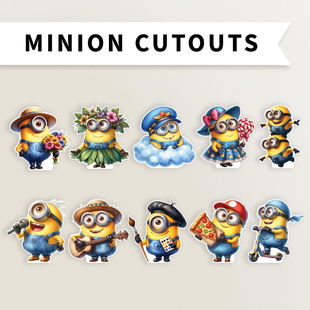 Minions Cutout Baby Shower Cutout Minions Birthday Cutout Foam Board ...