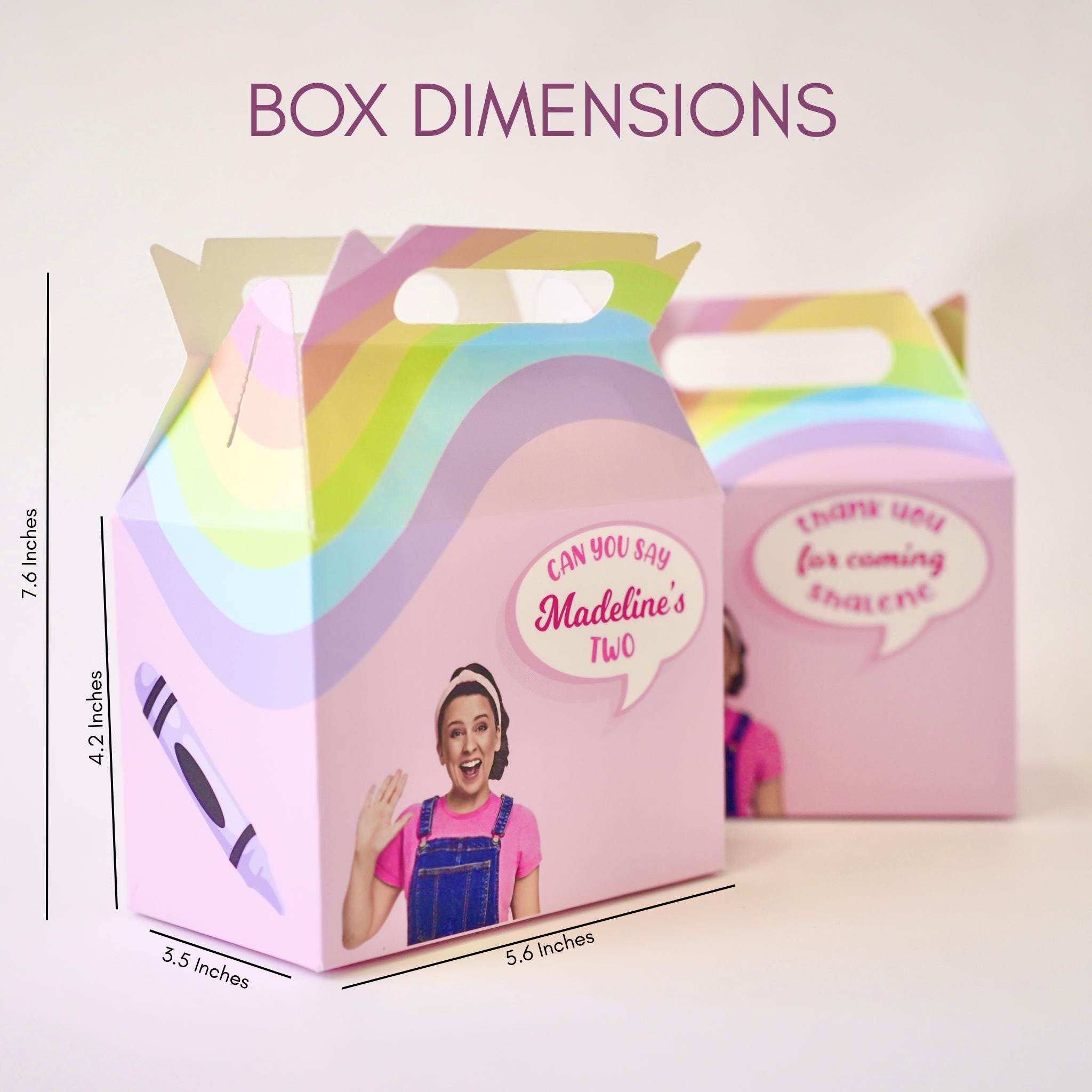 Miss Rachel Birthday Gable Boxes: Custom Party Favor Boxes - Etsy