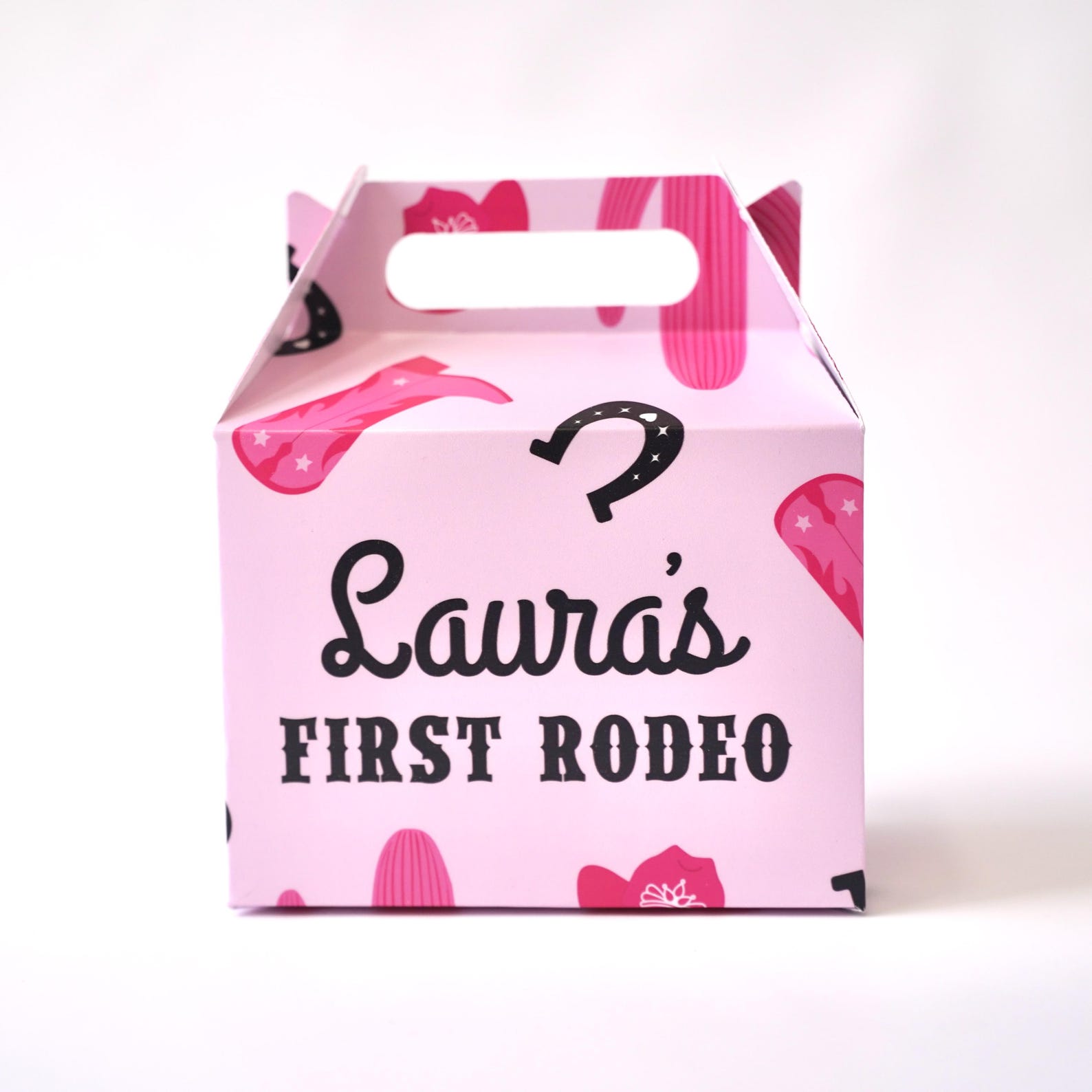 Pink Rodeo Birthday Favor Boxes: Custom Printed Gable Boxes - Etsy