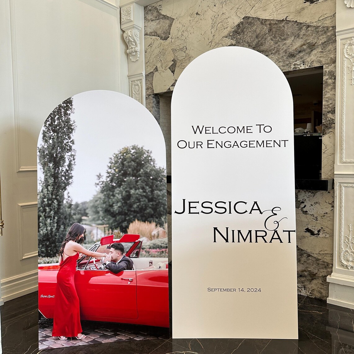 Wedding Welcome Sign Custom Large Wedding Display Arch Foamboard ...