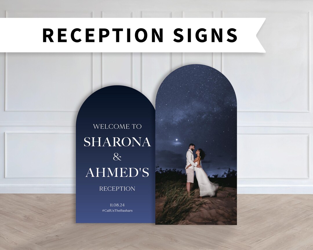 Reception Display Large Wedding Arch Sign Foamboard PHYSICAL PRODUCT - Etsy