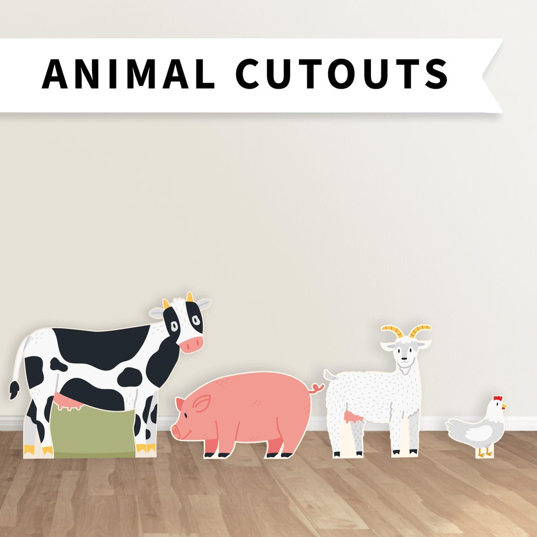 Farm Animals Cutouts Foam Board PHYSICAL PRODUCT - Etsy