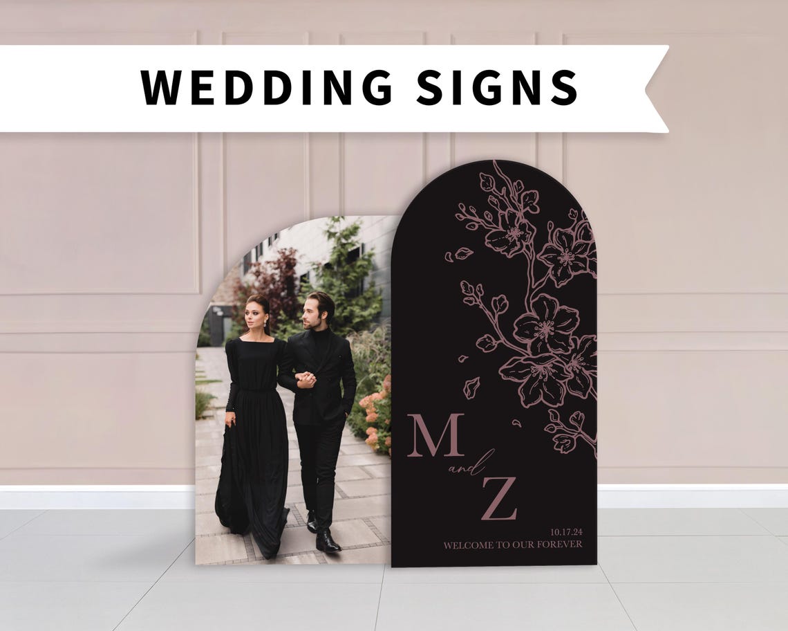 Wedding Welcome Sign Custom Large Wedding Display Arch Foamboard ...