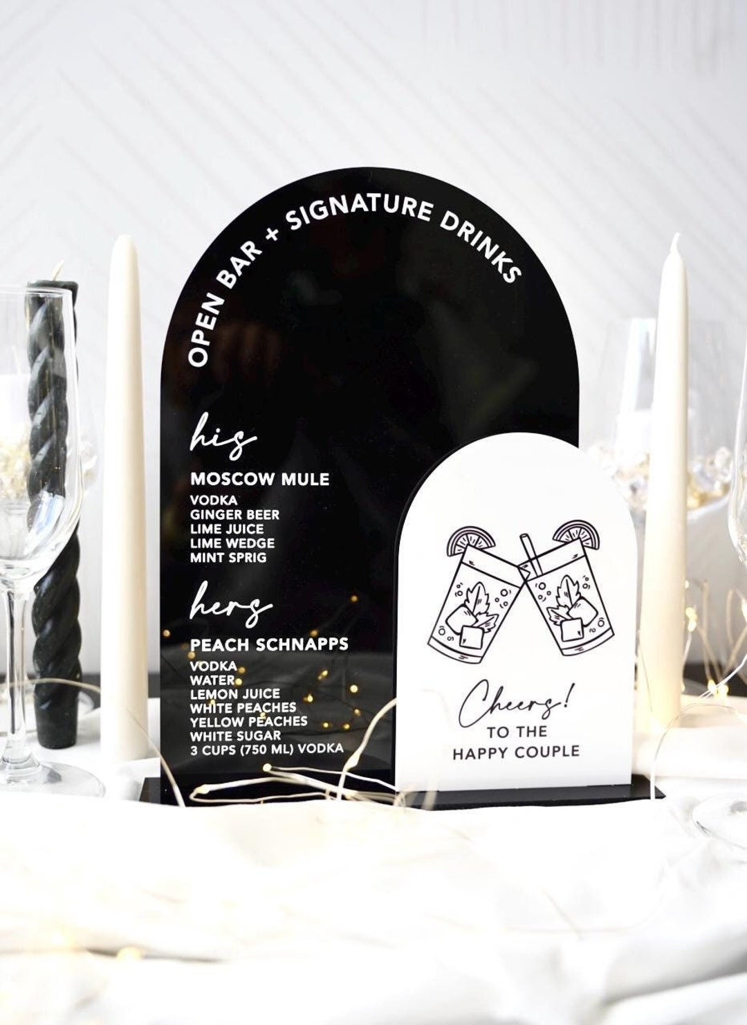Acrylic Bar Sign Minimalistic Bar Sign Custom Bar Sign Wedding Sign ...