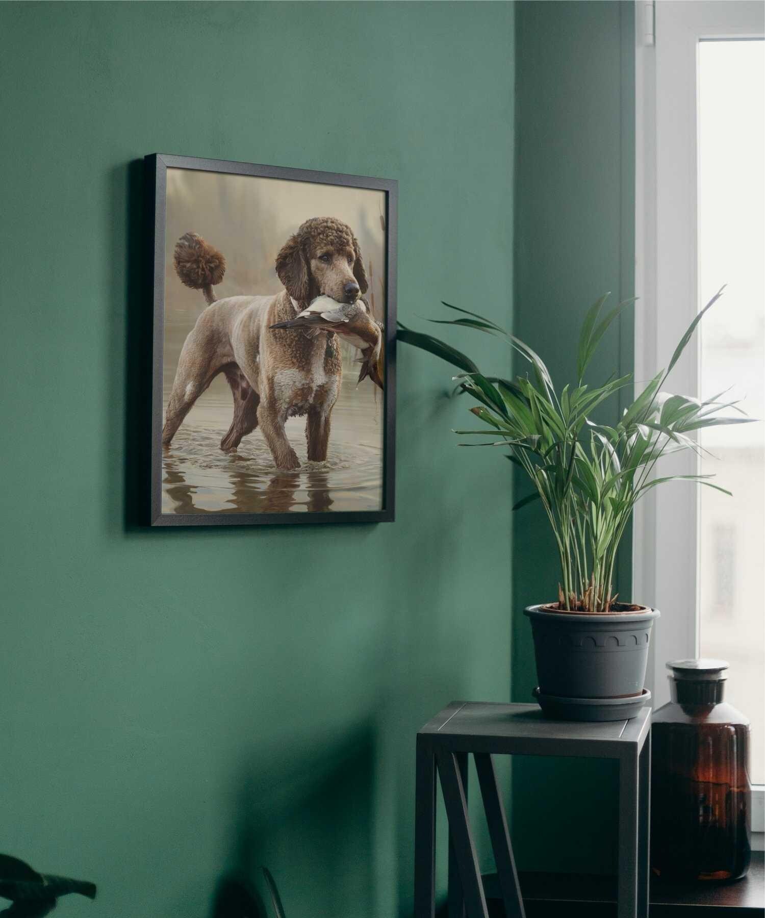 Standard Poodle Hunting Art Digital Print Working Dog Series Duck ...