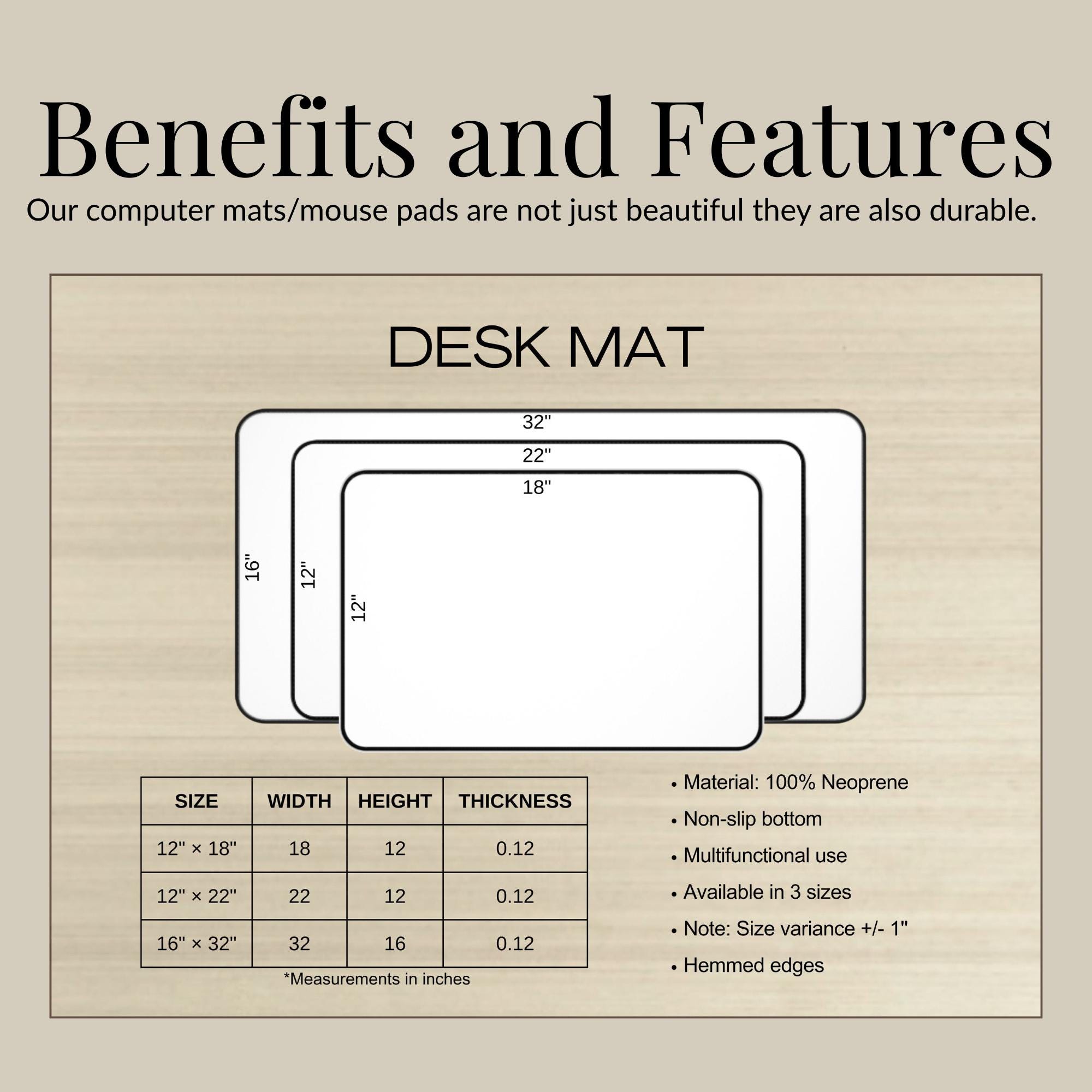 Tooled Leather Look Desk Mat Gift for Her Rustic Floral Mouse Pad ...