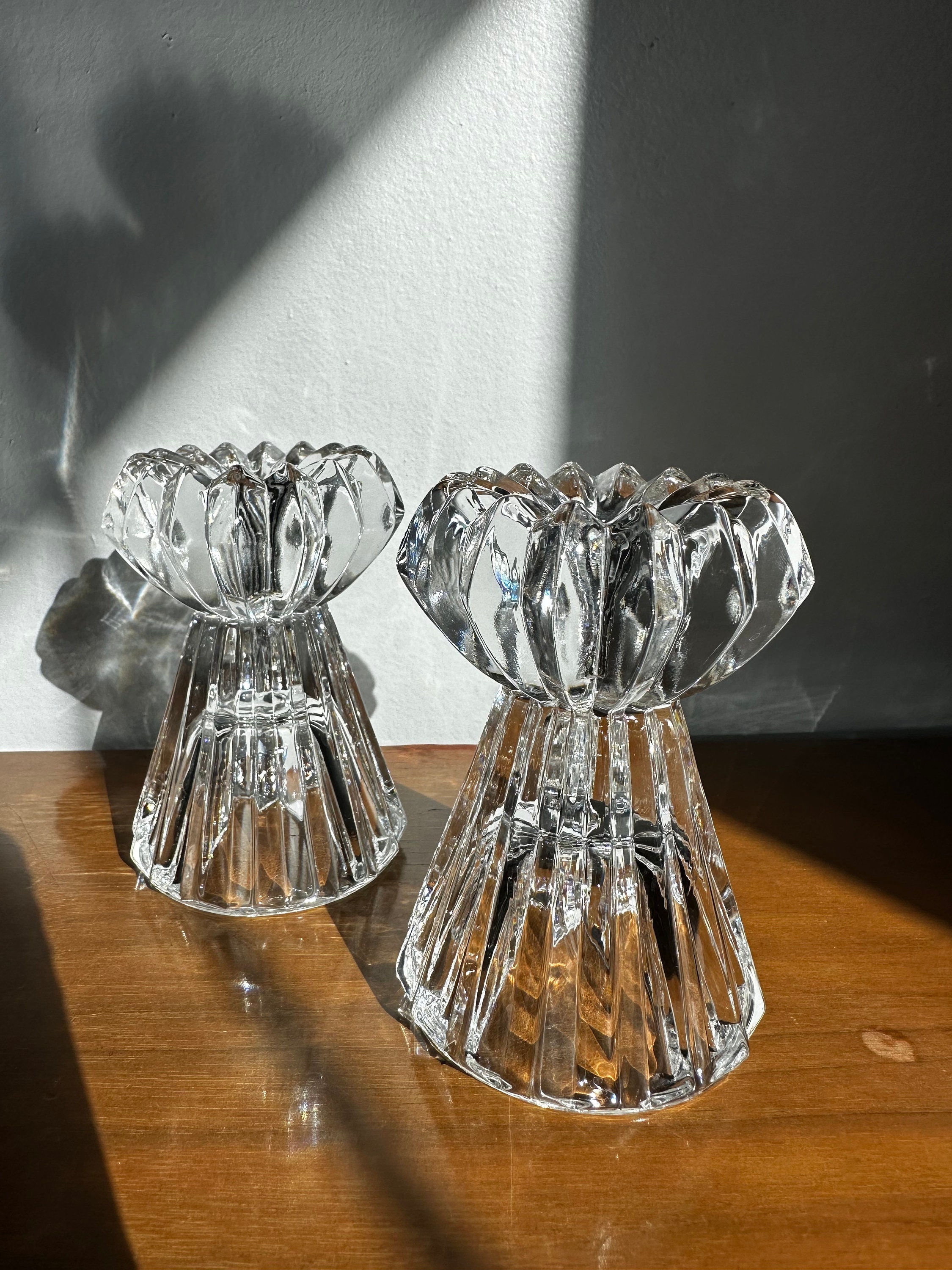 Vintage Mikasa Diamond Fire Design Candle Holders - Etsy