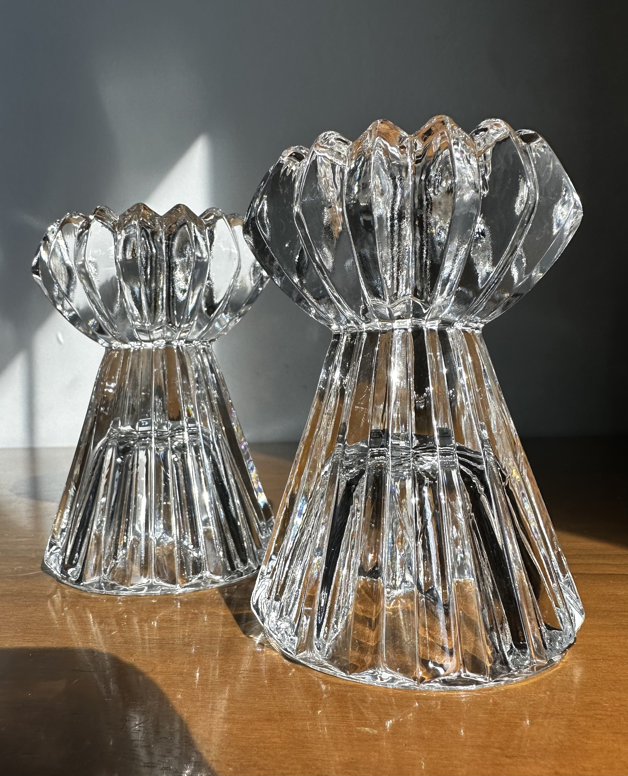 Vintage Mikasa Diamond Fire Design Candle Holders - Etsy