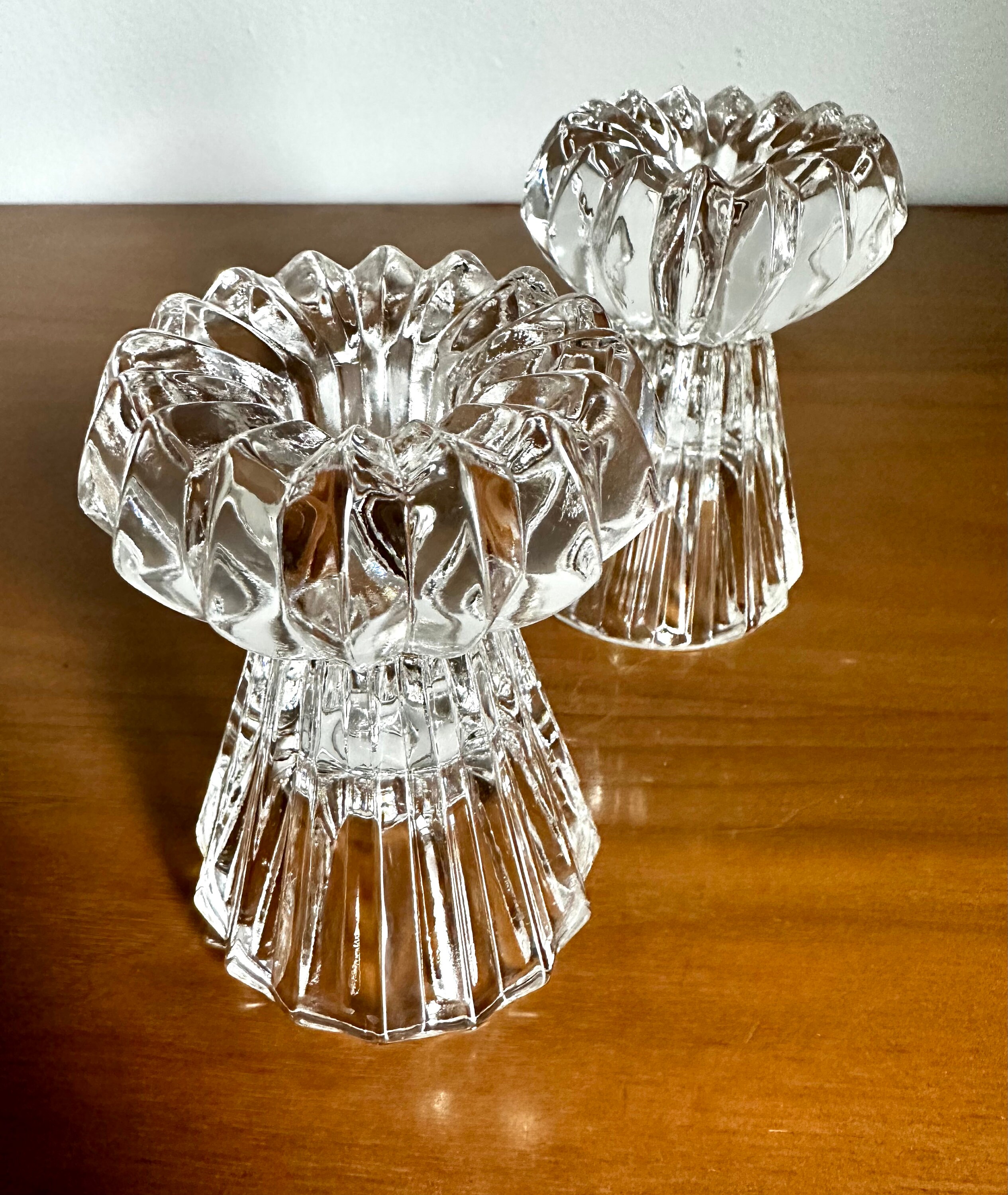 Vintage Mikasa Diamond Fire Design Candle Holders - Etsy