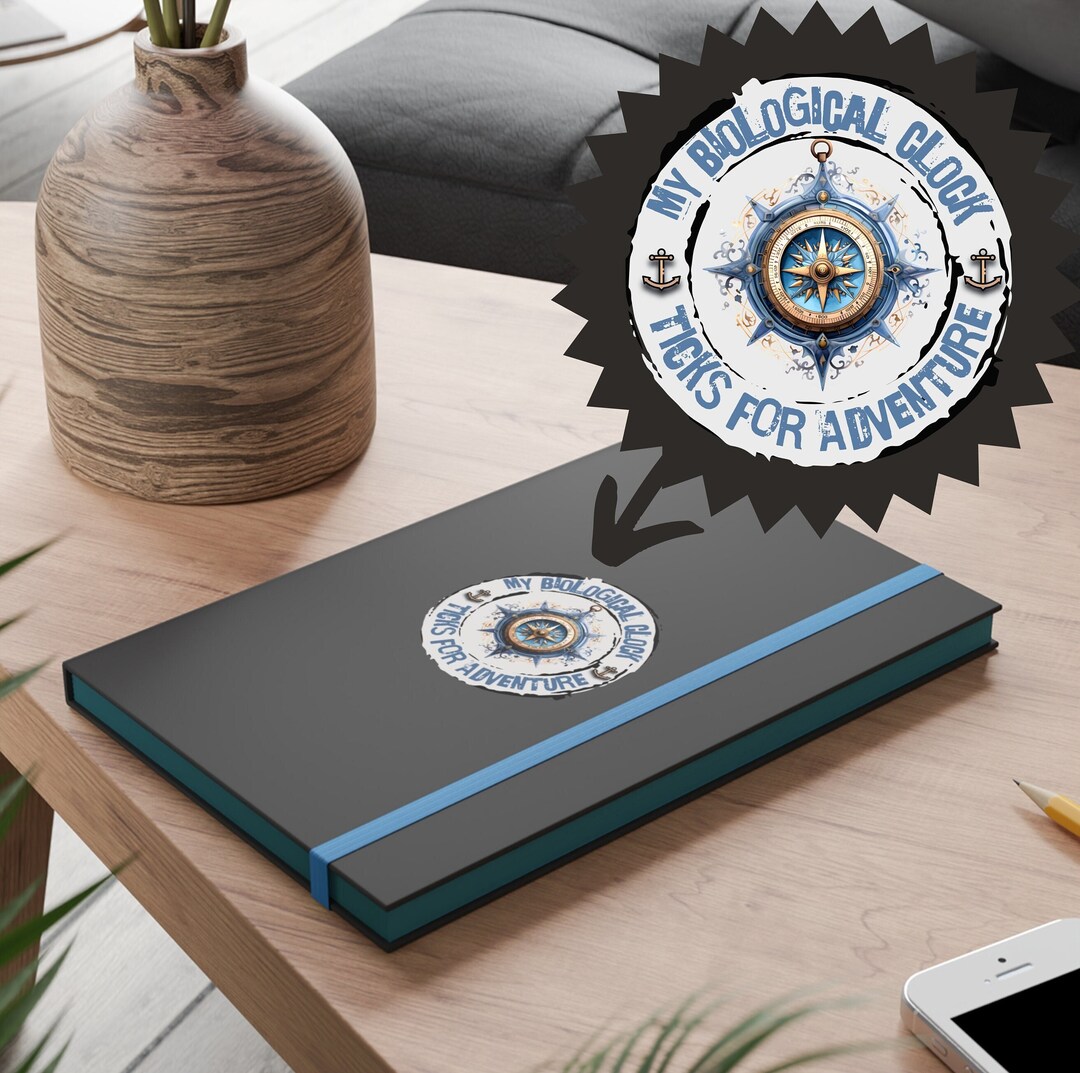 Compass Color Contrast Journal Notebook, Adventure Quote Cover for ...