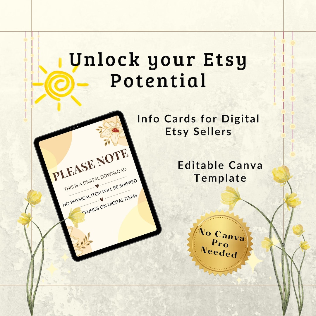 Canva Info Cards Template Editable, Listing Card Whats Included ...