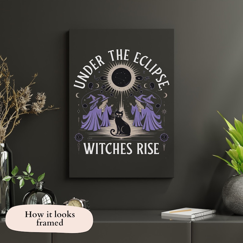 Witchy Eclipse PNG, Mystical Witches Clipart, Celestial Digital ...