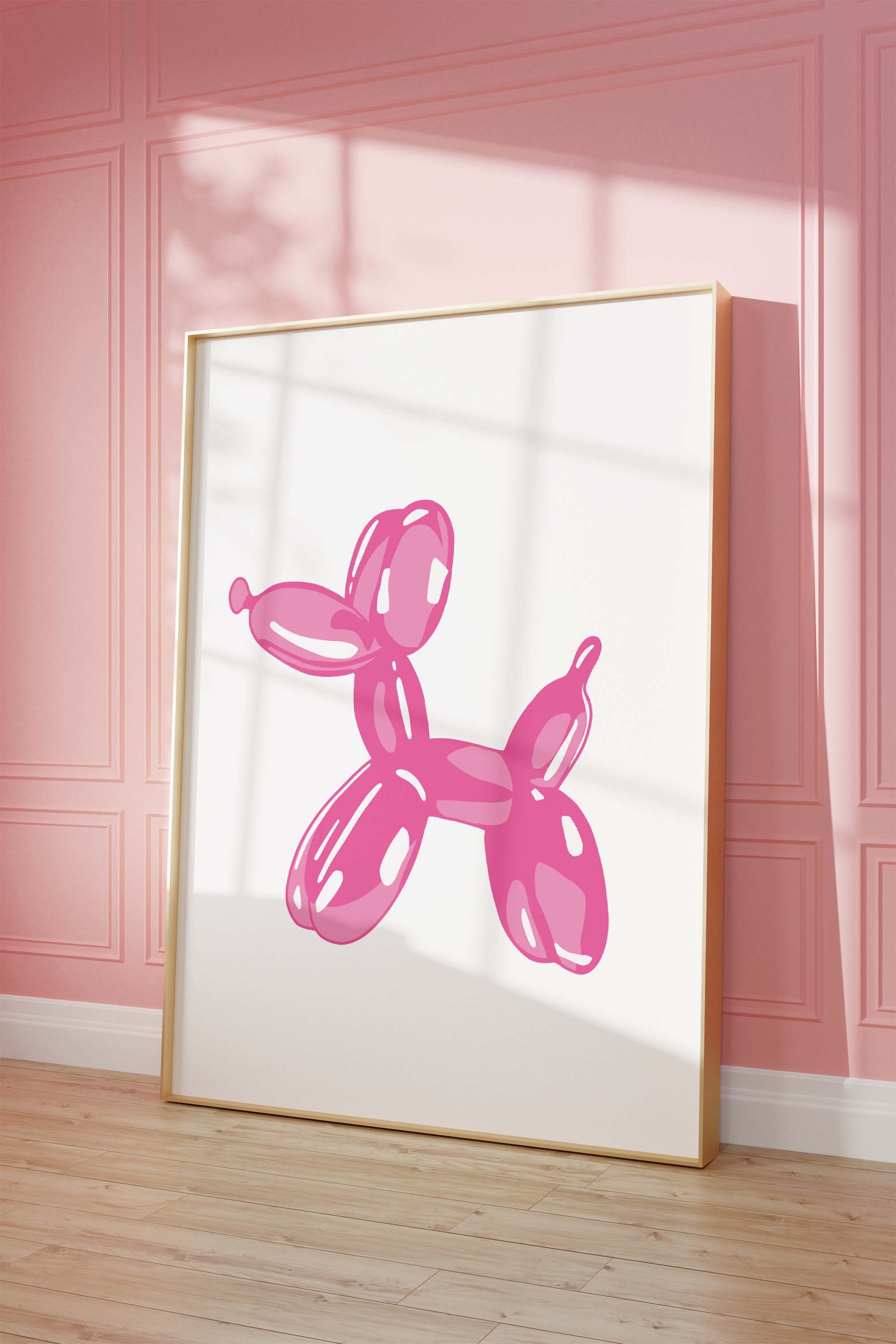 Balloon Dog Pink Trendy Poster – Digital Download – | Dorm Decor ...
