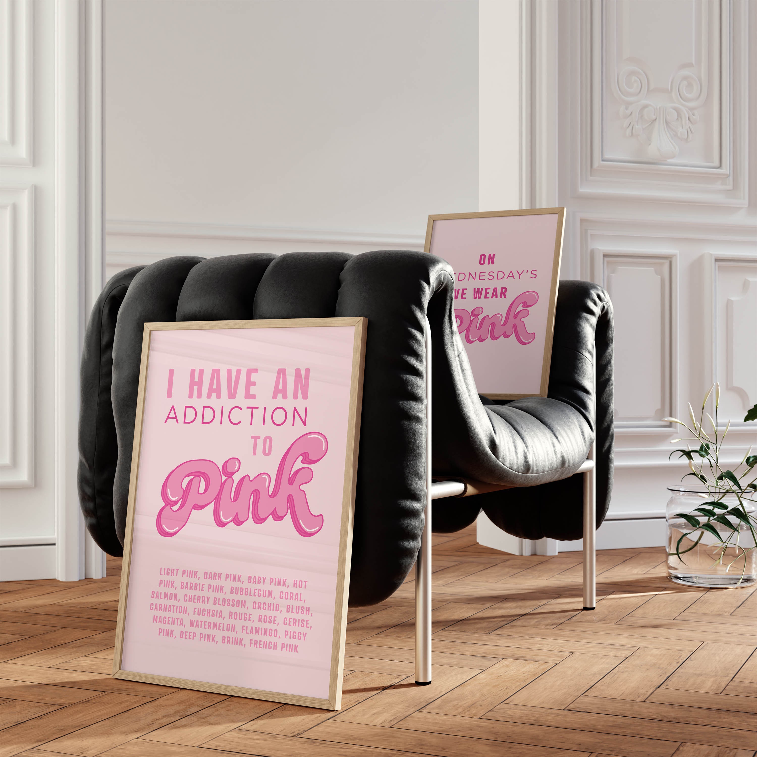 Pink Set of 2 Trendy Posters – Digital Download – | Funky Dorm Decor ...